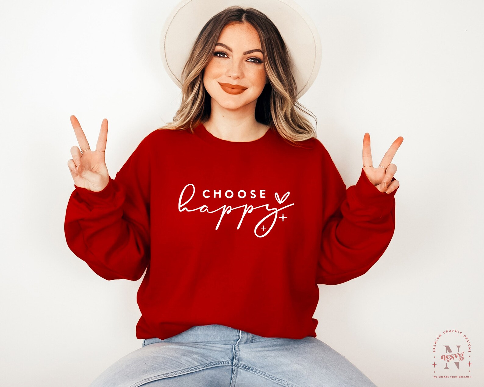 Choose Happy SVG PNG PDF, Happy Face Svg, Inspirational Svg, Positive ...