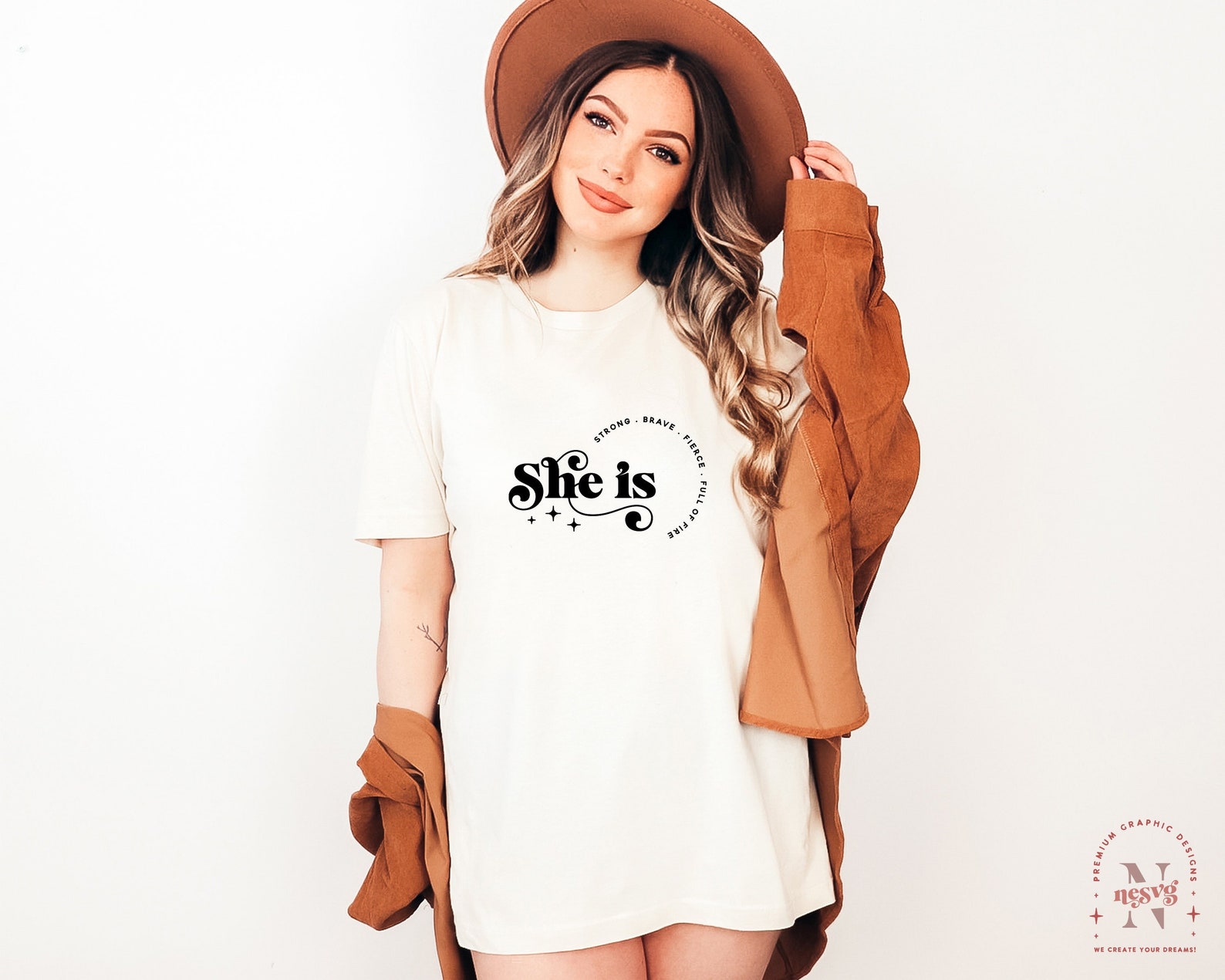 She is SVG Strong SVG Fierce SVG Brave Svg Full of Fire - Etsy