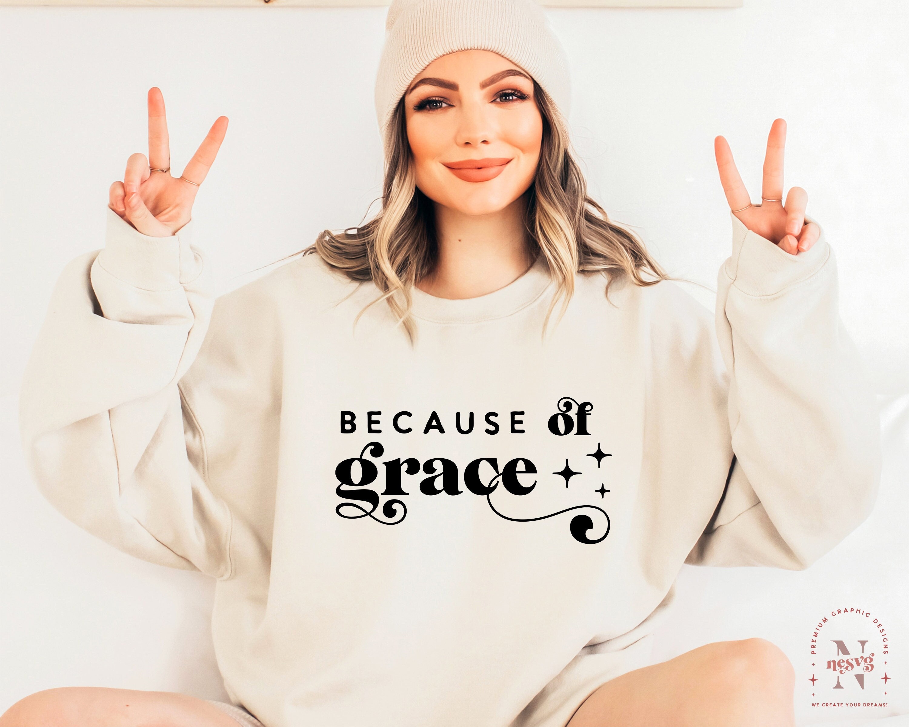 Because of Grace SVG Motivational Svg Grace Svg Gospel Svg - Etsy