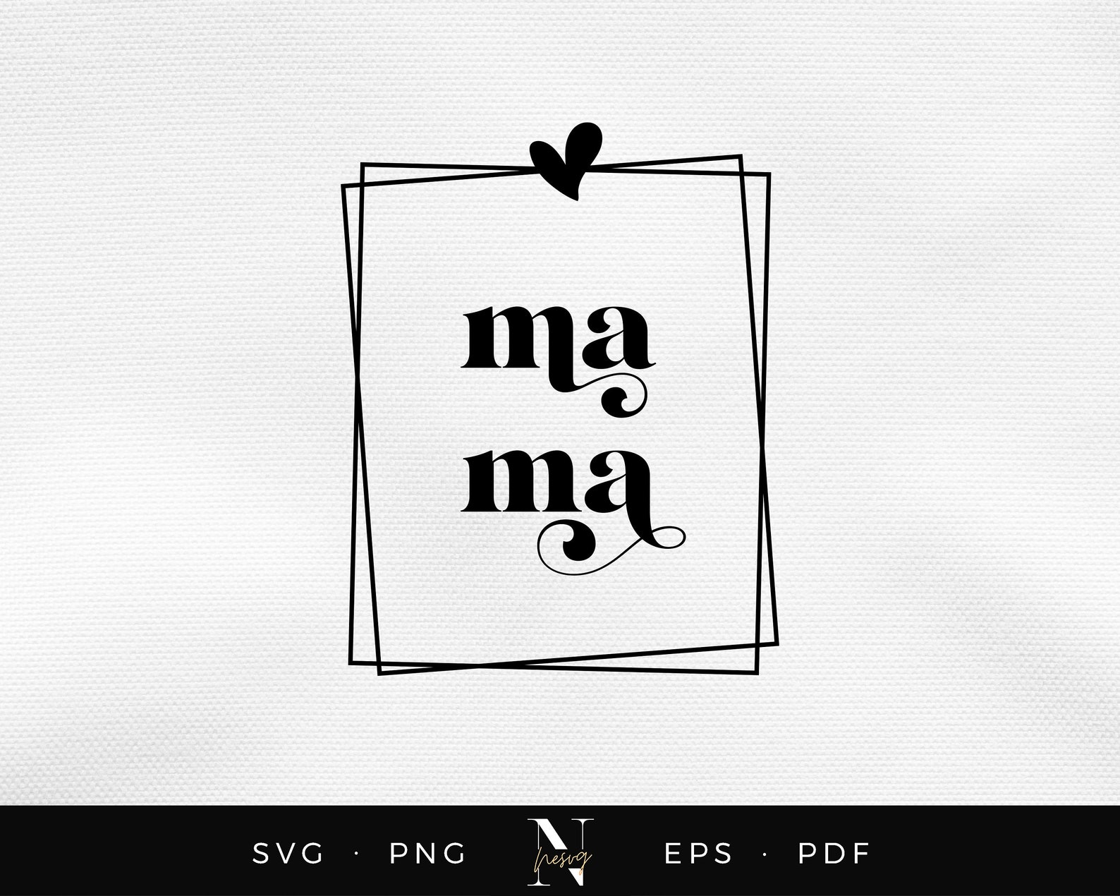 Mama SVG Mama Square SVG Mama Box Cut File Retro Mother | Etsy