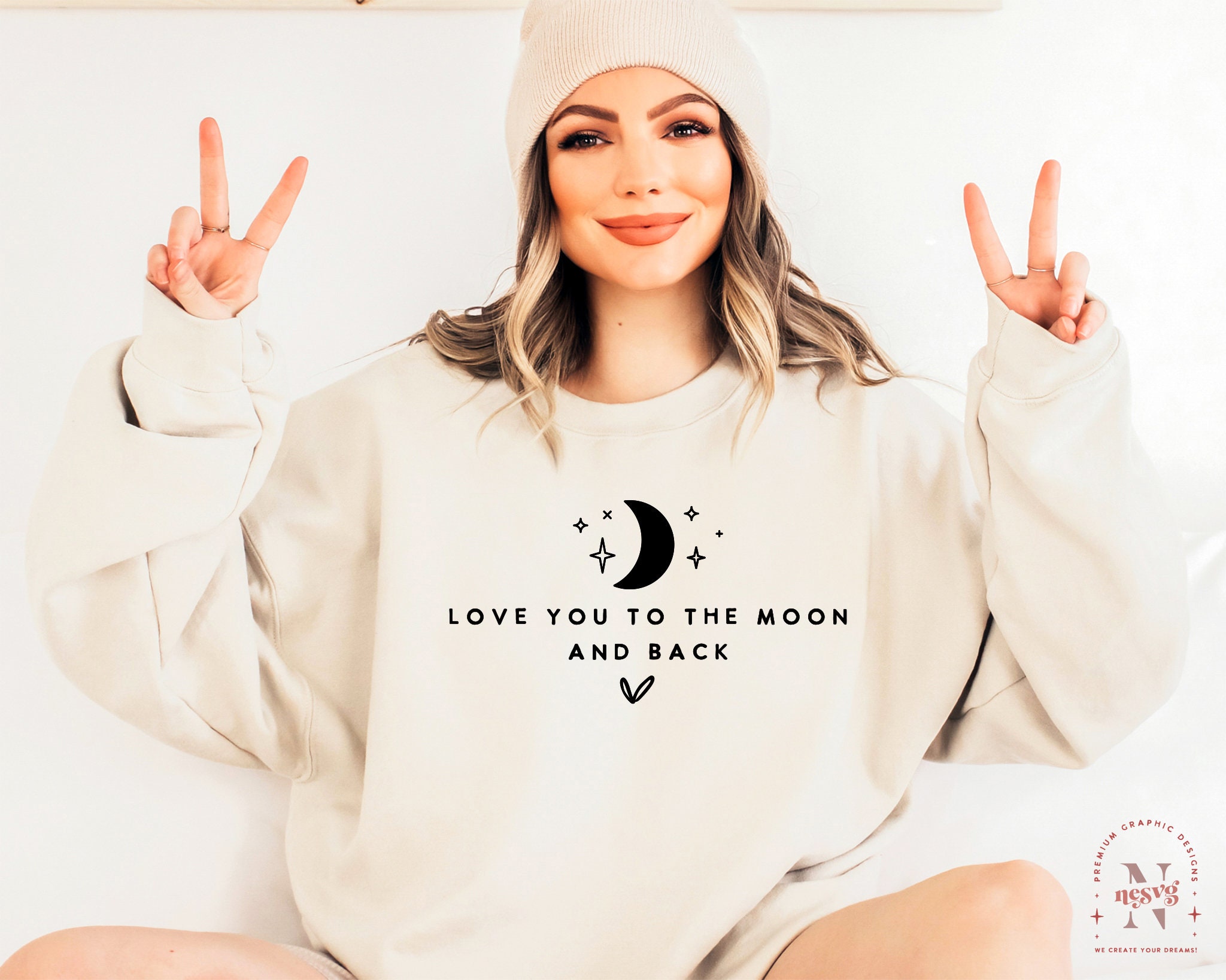 Love You to the Moon and Back SVG PNG PDF, Moon Svg, Love You Svg, Love ...