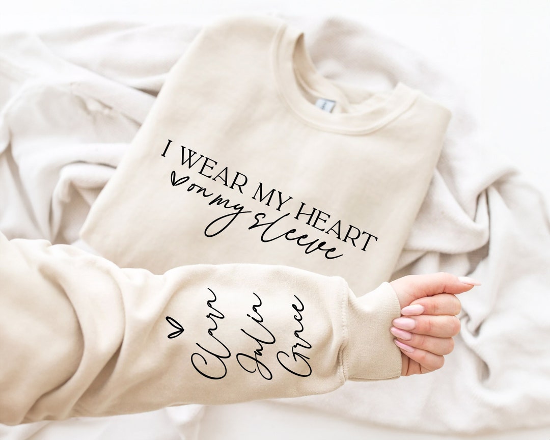 Wear My Heart on My Sleeve SVG: Personalized Name Font (digital ...