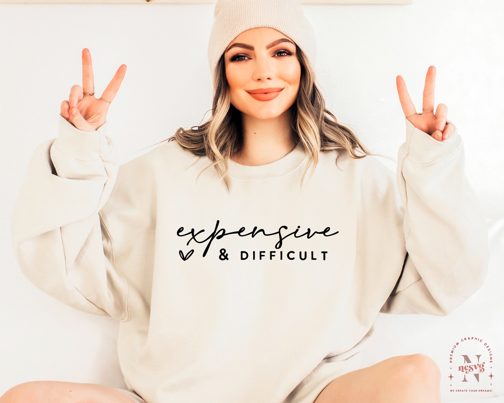 Expensive and Difficult SVG PNG PDF, Moody Svg, Funny Teen Svg, Girl ...