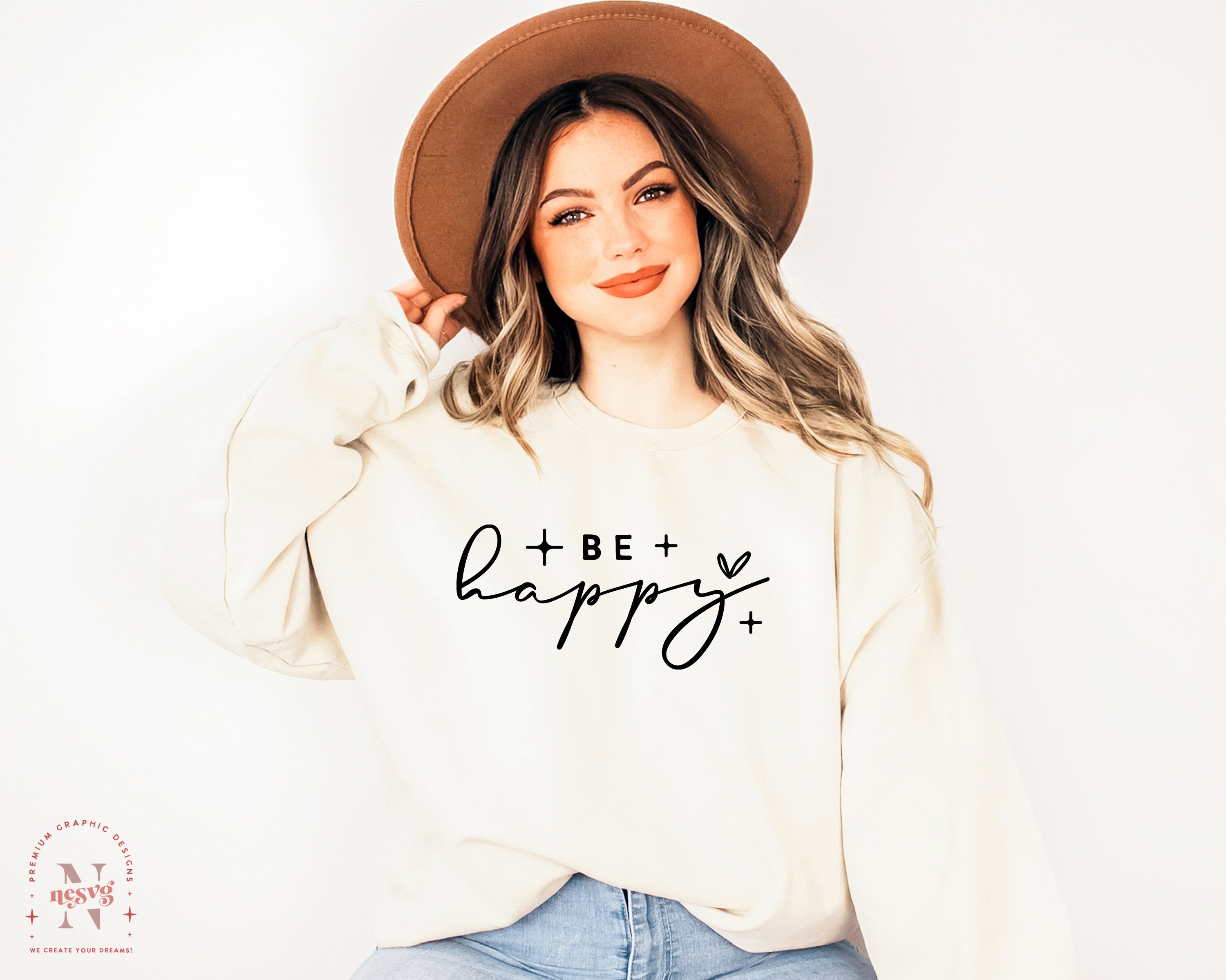 Be Happy SVG PNG PDF Choose Happy Svg Happy Svg - Etsy