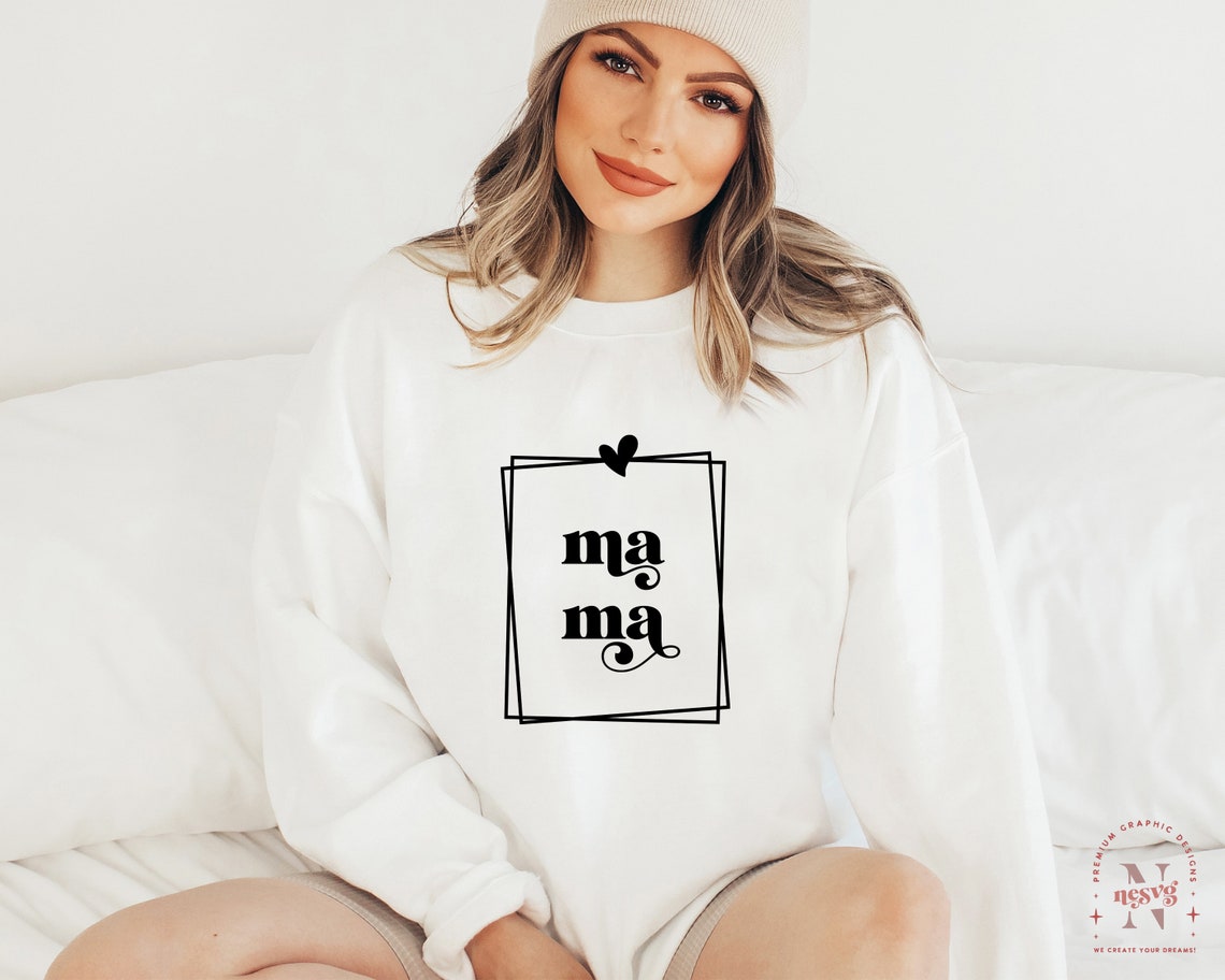 Mama SVG Mama Square SVG Mama Box Cut File Retro Mother - Etsy