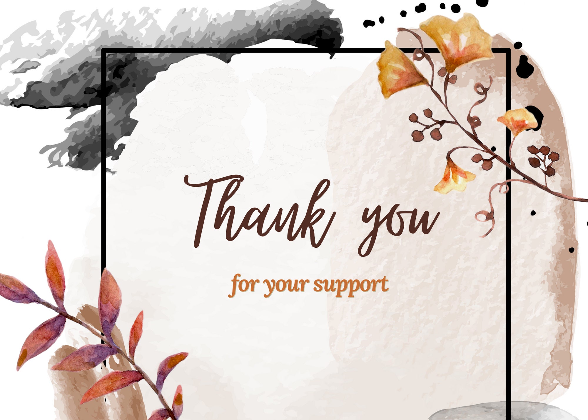 Thank You for Your Support Card - Etsy
