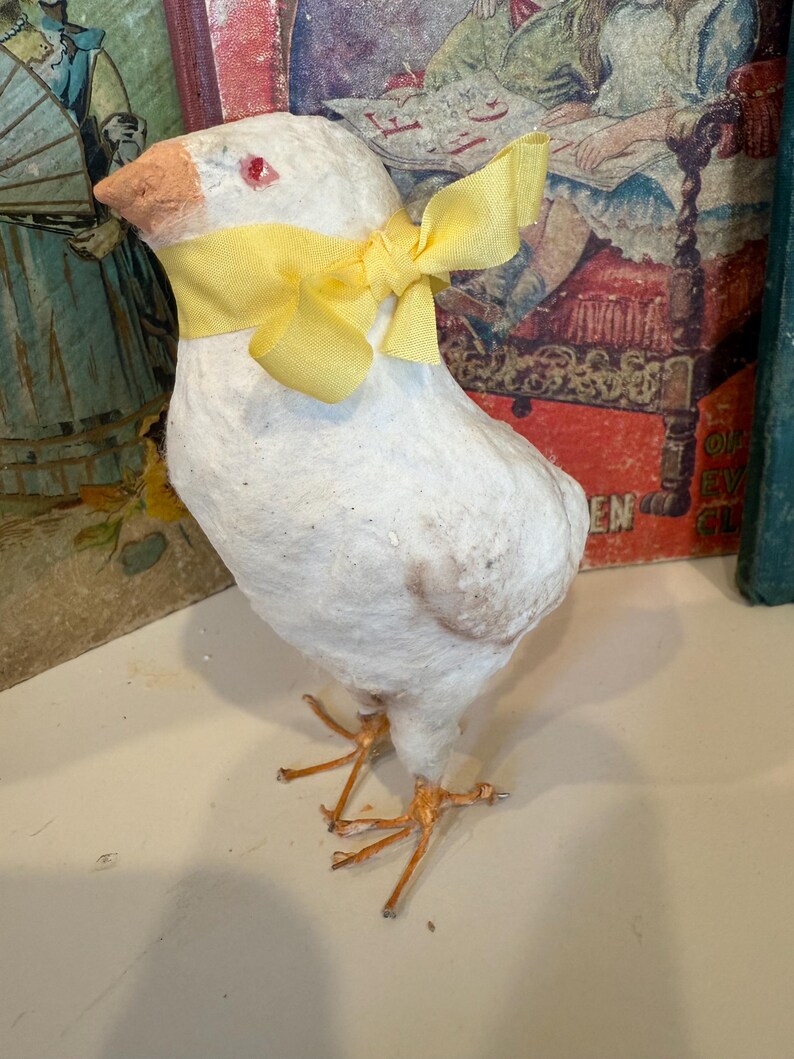 Small Spun Cotton Easter Chick Handmade - Etsy