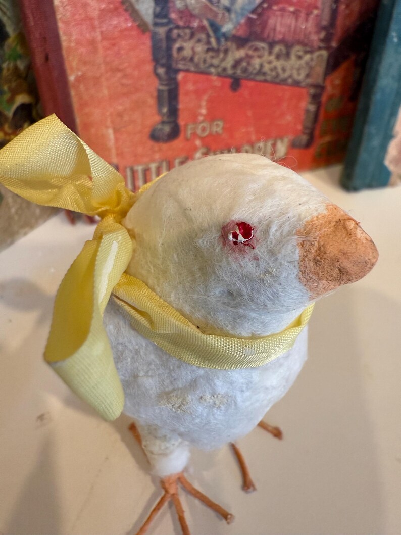 Small Spun Cotton Easter Chick Handmade - Etsy