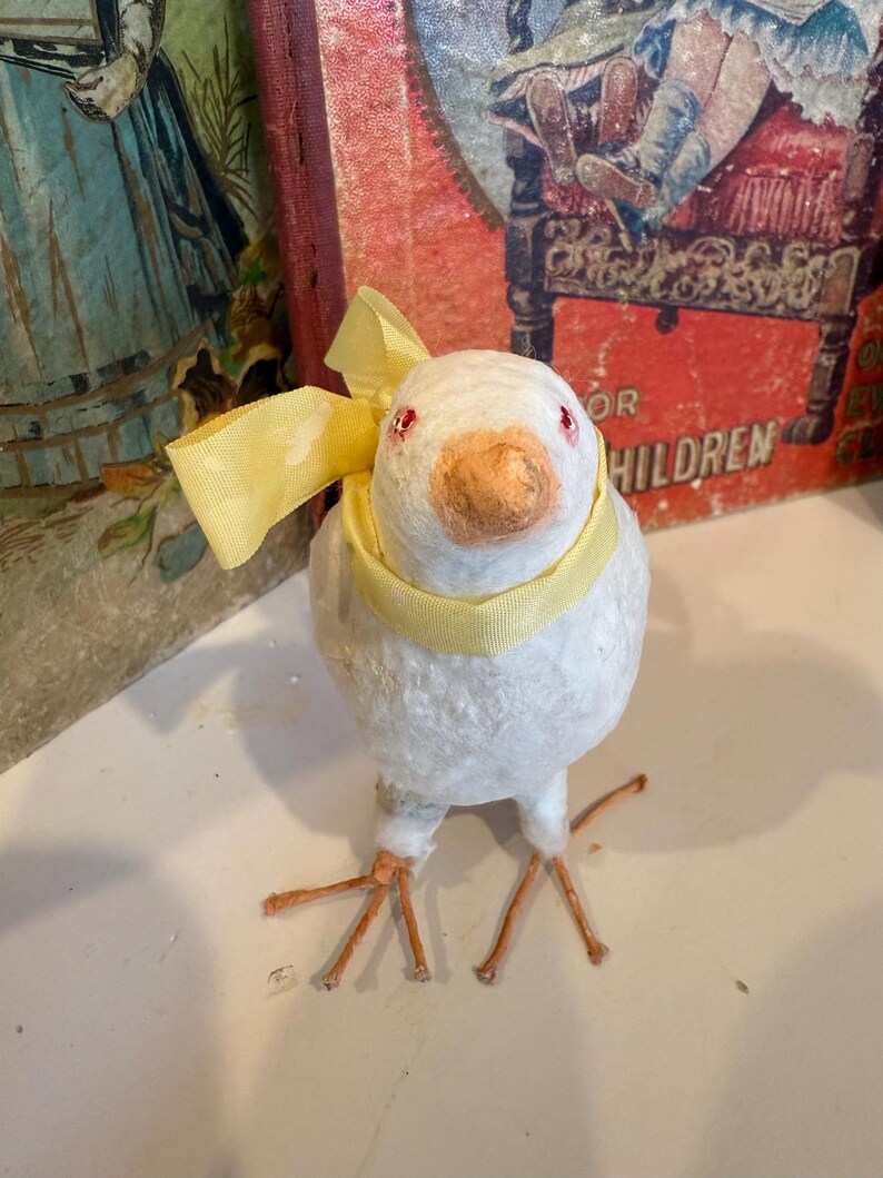Small Spun Cotton Easter Chick Handmade - Etsy