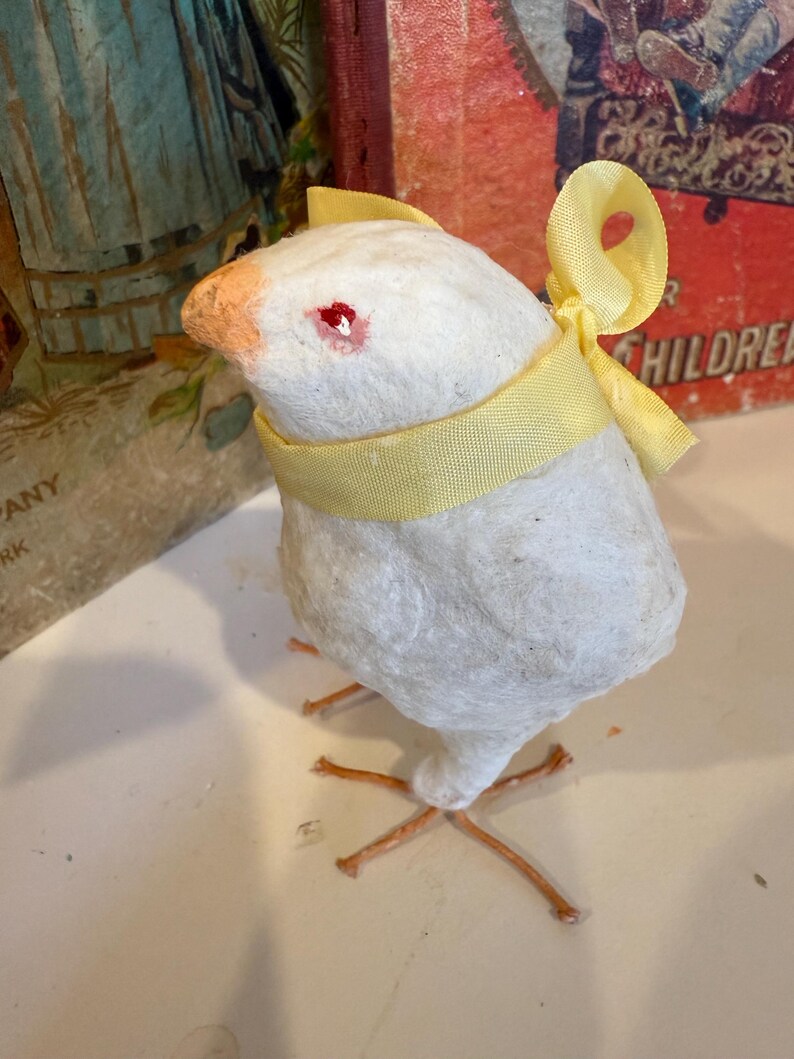 Small Spun Cotton Easter Chick Handmade - Etsy