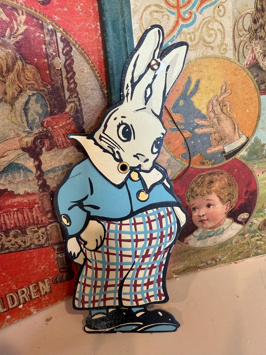 Vintage Tin Bunny Rabbit for Hanging Decor - Etsy
