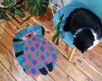 Tufted Cat Rug - Etsy