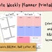 Cute Doodle Vertical Weekly Planner Printable 2 Versions - Etsy