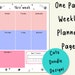 Cute Doodle Vertical Weekly Planner Printable 2 Versions - Etsy