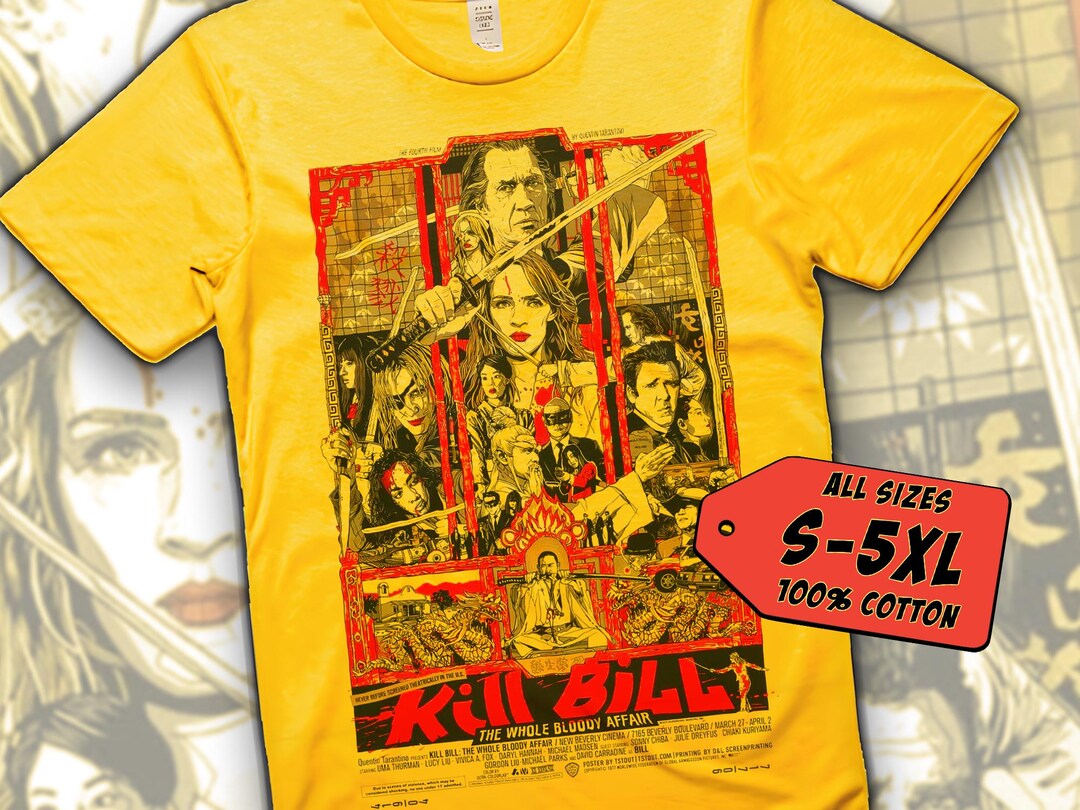 Kill Bill V11 Vintage Movie Poster T-shirt Unisex Multicolor T Shirt ...