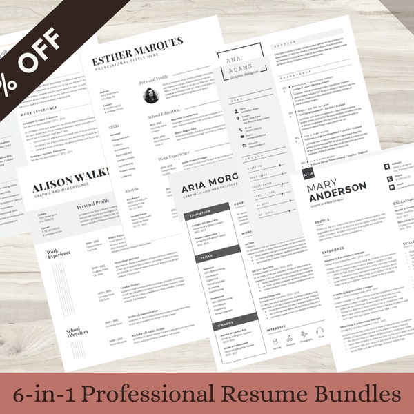 Adobe Resume Template - Etsy