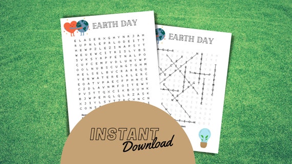 Earth Day Activity-word Search Printable PDF Digital | Etsy