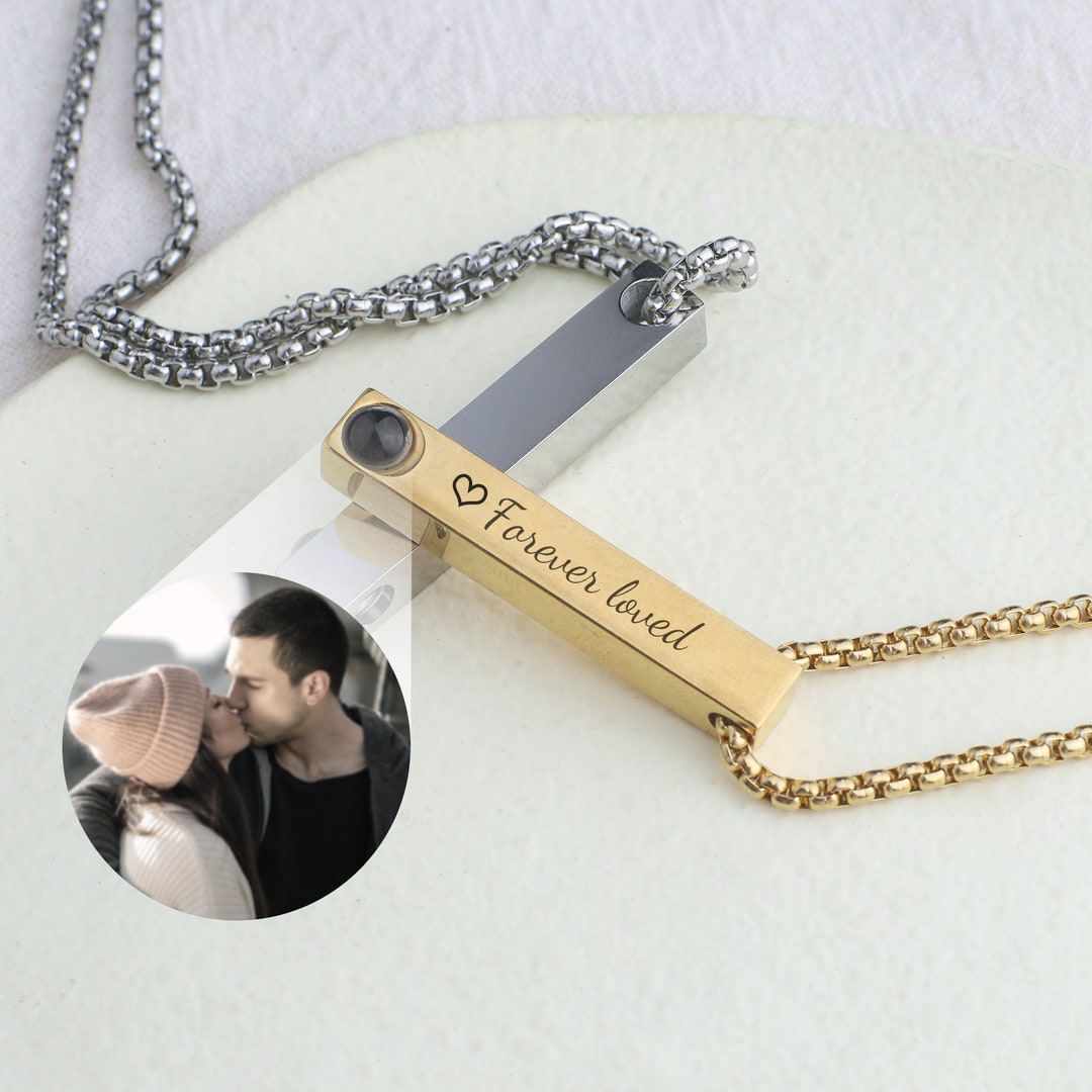 Engrave Name Necklace Gift for Him Personalized Bar - Etsy