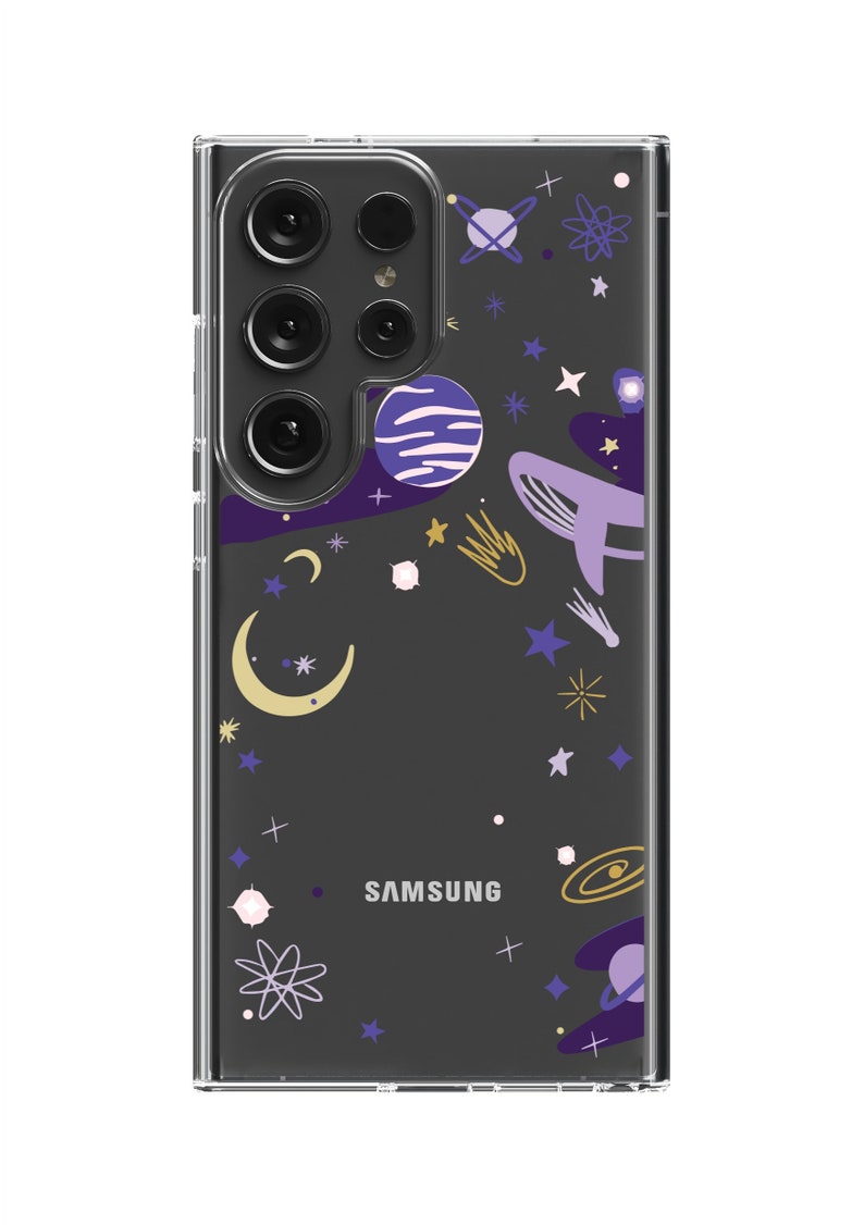 Celestial Galaxy Clear Case for Samsung® With Space for Photocard - Etsy