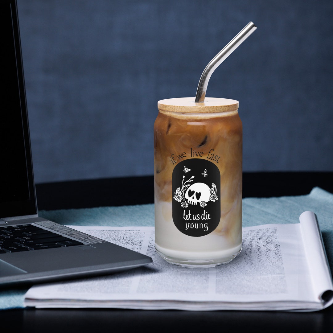 BTS Live Fast Die Young Run BTS Iced Coffee Glass, BTS Cold Beverage ...