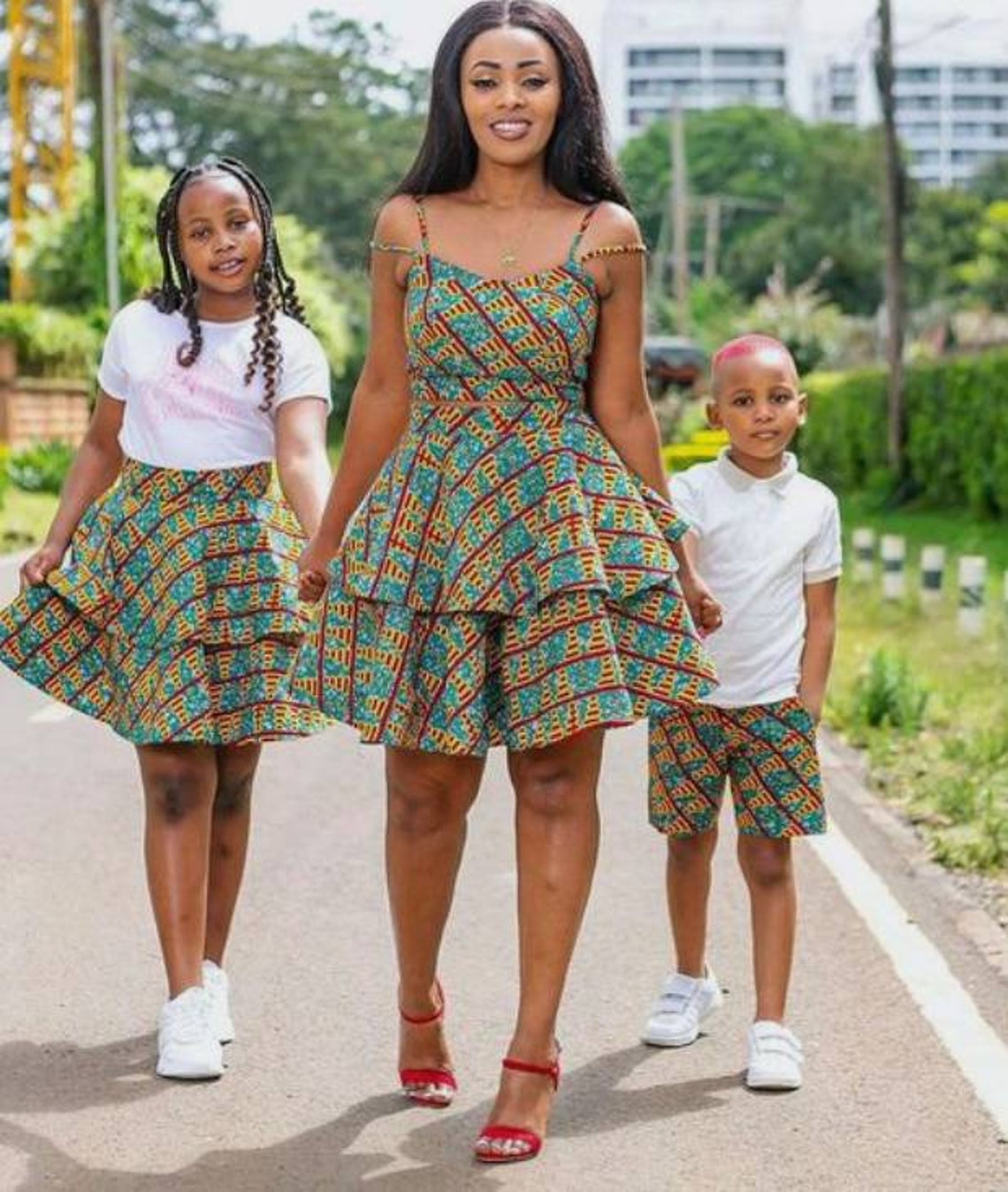 African Mom and Children Matching Outfits for Photoshoot/african Mom ...