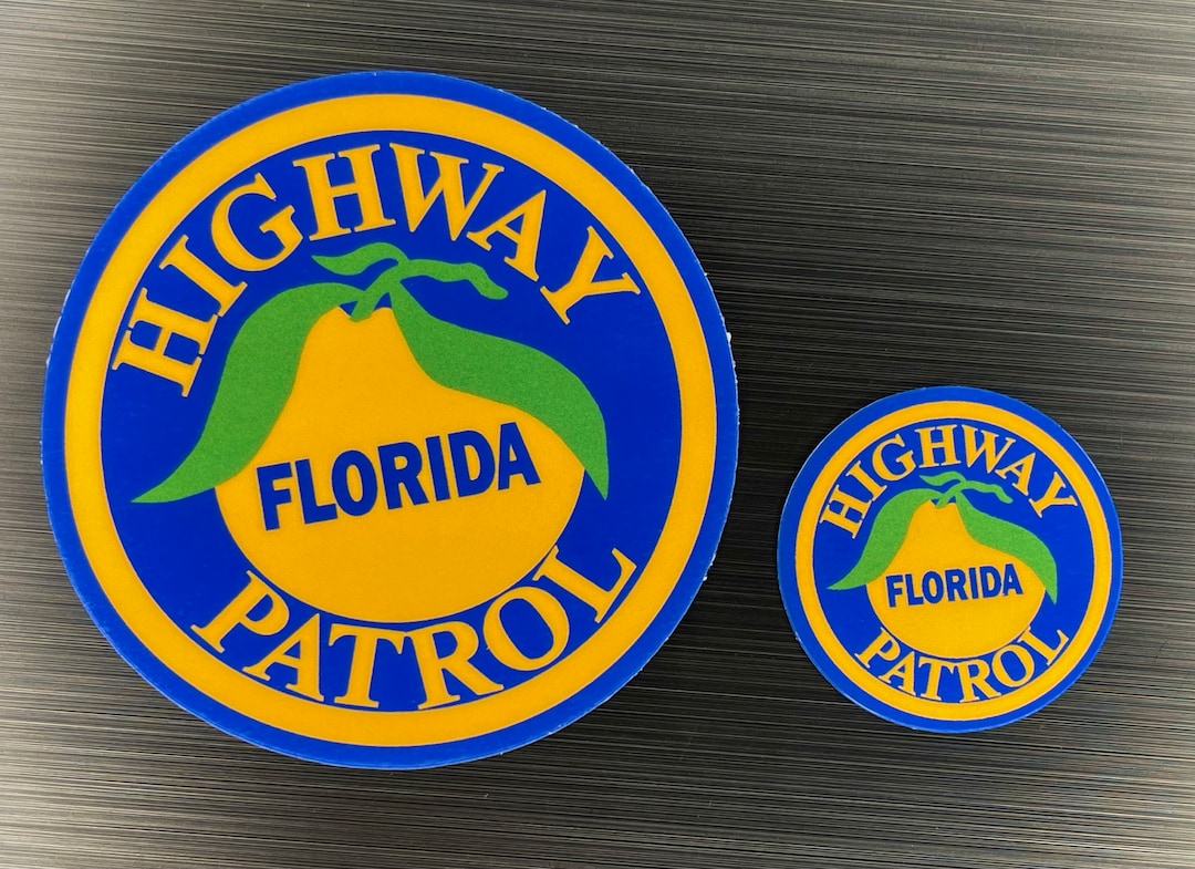 Florida Highway Patrol State Police Sticker Decal Set 2.5" & 1” Round ...