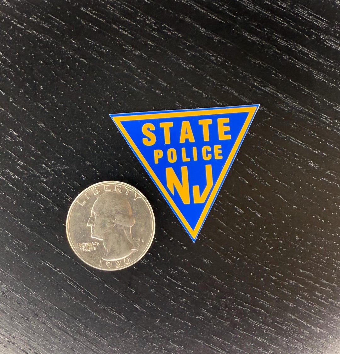 Small New Jersey State Police Supporter Sticker Outside Window Decal ...