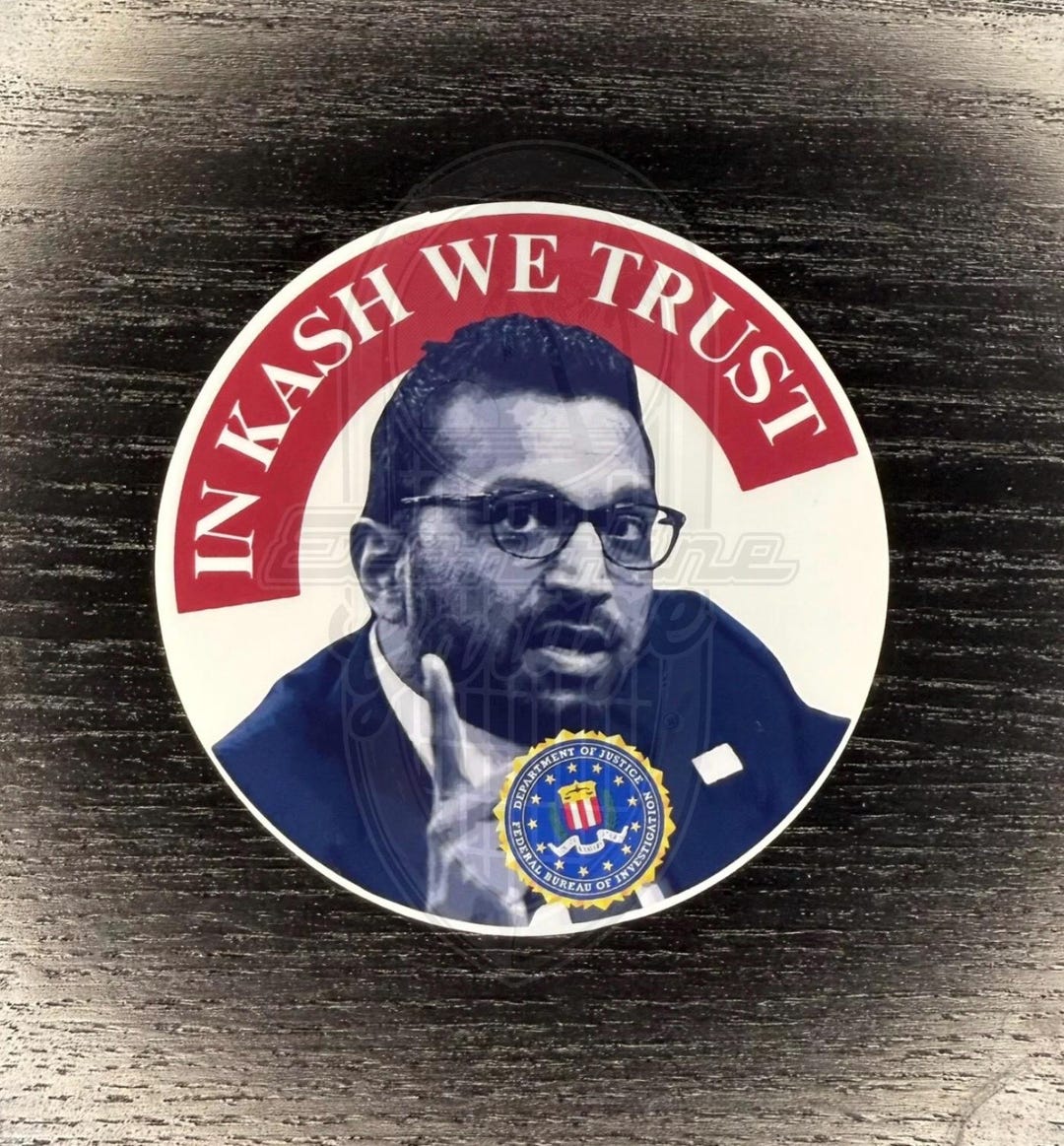 Kash Patel in Kash We Trust 3 Sticker Decal USA Trump United States FBI ...