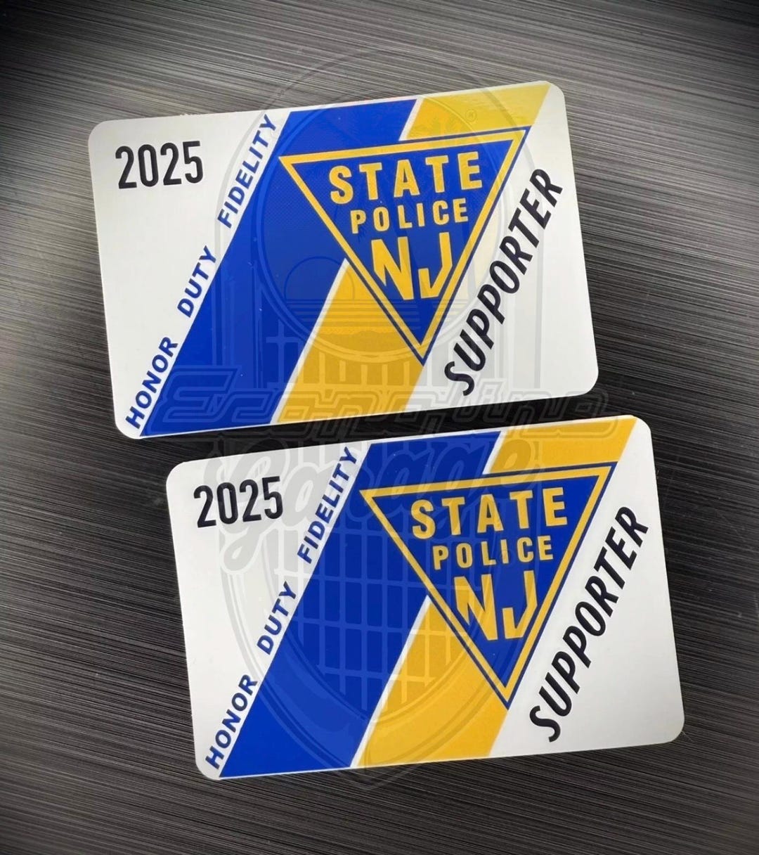 X2 New Jersey State Police 2025 Supporter Sticker Decal PBA Trooper ...
