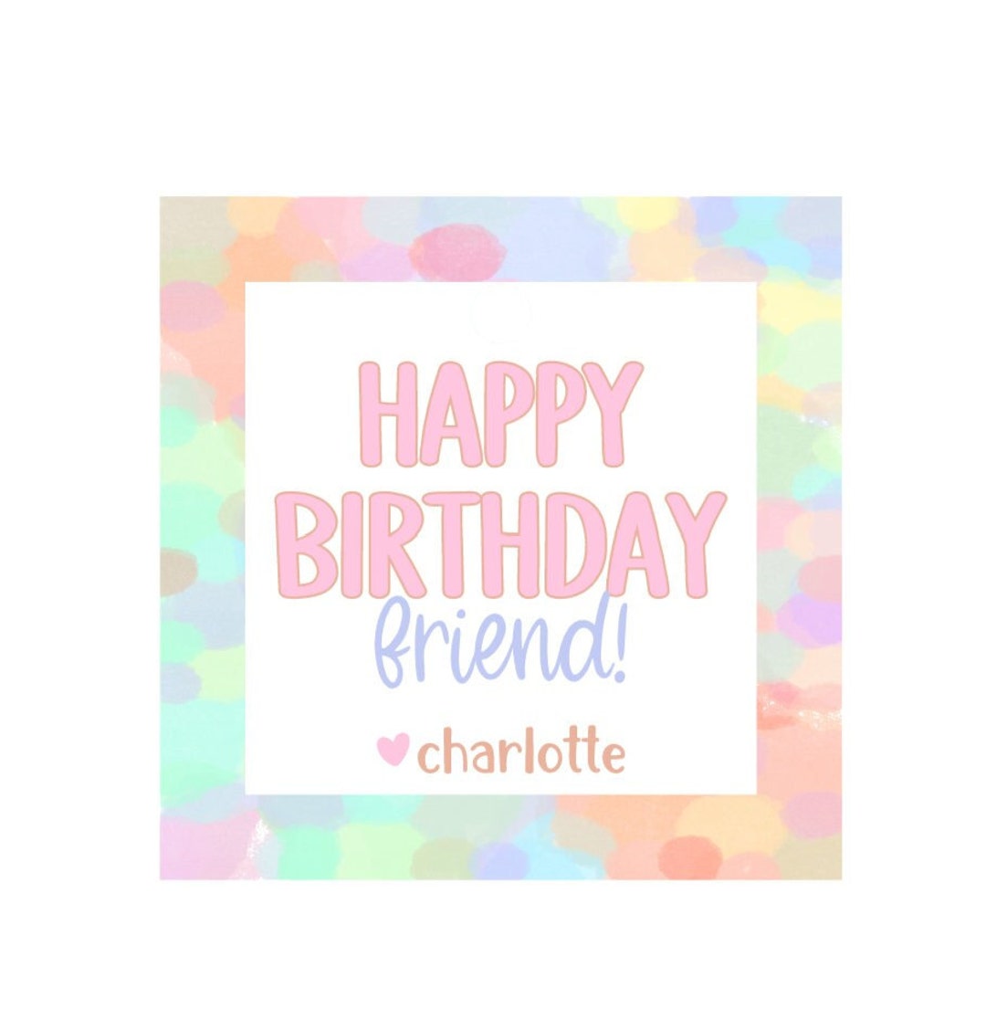 Kids Birthday Tag, Custom Birthday Gift Tags, Custom Gift Tag, Girls ...