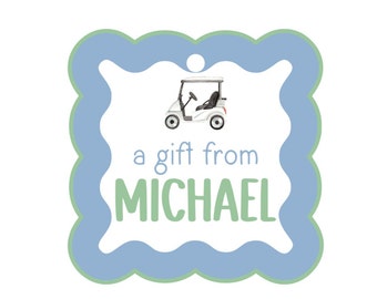Kids Birthday Tag, Custom Scalloped Birthday Gift Tags, Scallop Edge ...