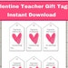 Valentine Teacher Gift Tag Printable - Etsy