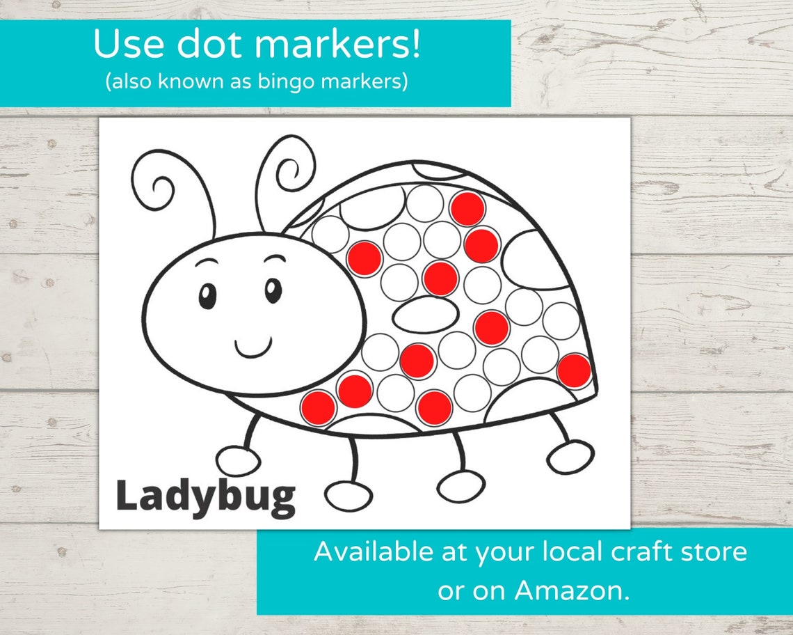 Bug Dot Marker Printables/ Do a Dot Printable/ Toddler Activity/ Bug ...