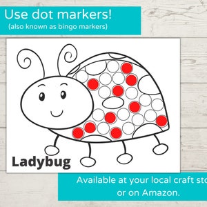 Bug Dot Marker Printables/ Do a Dot Printable/ Toddler Activity/ Bug ...