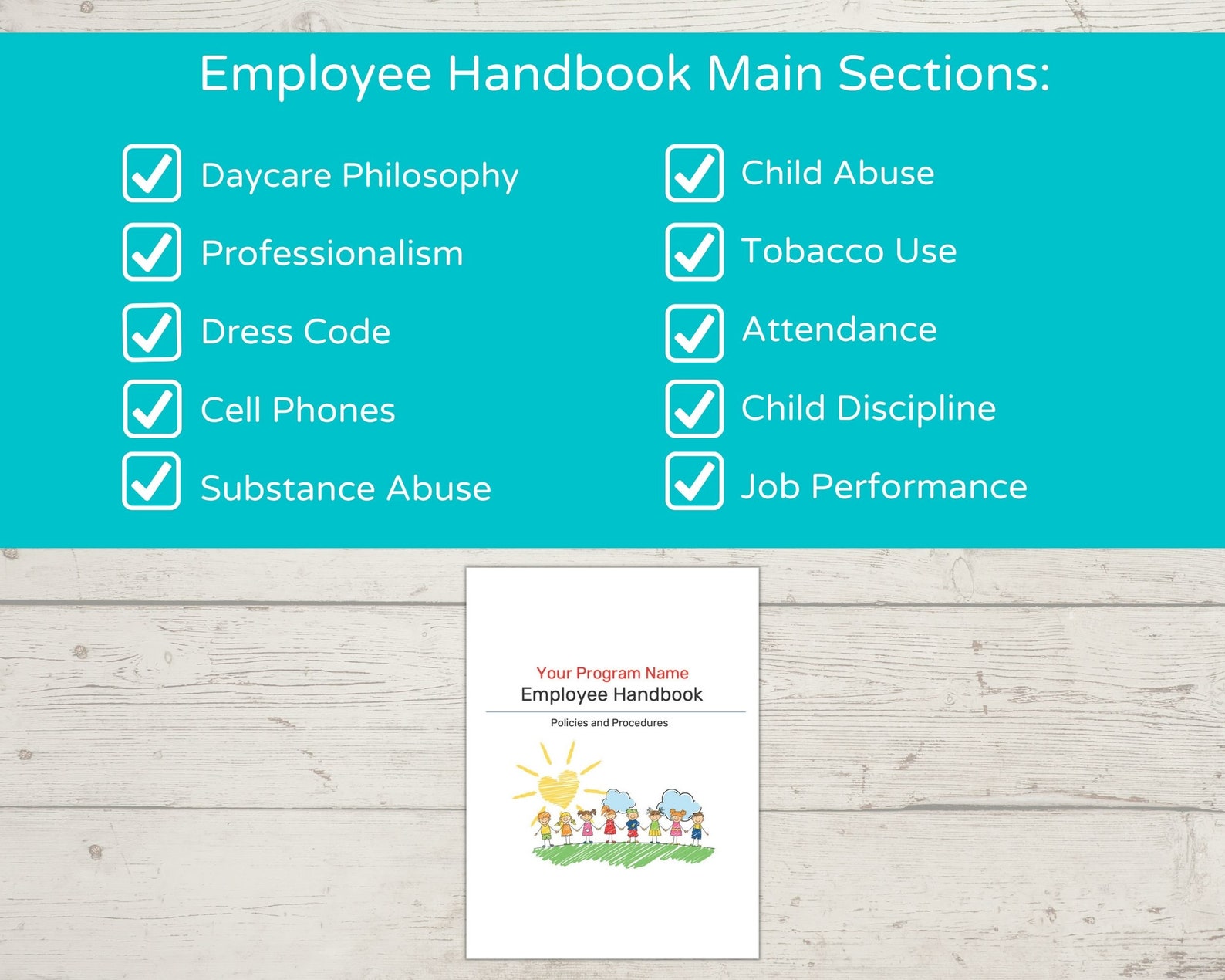 Daycare Employee Forms and Handbook/ Childcare Personnel Policies and ...