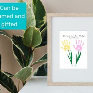 Grandmother Mother's Day Handprint Art/ Mother's Day Grandma Handprint ...