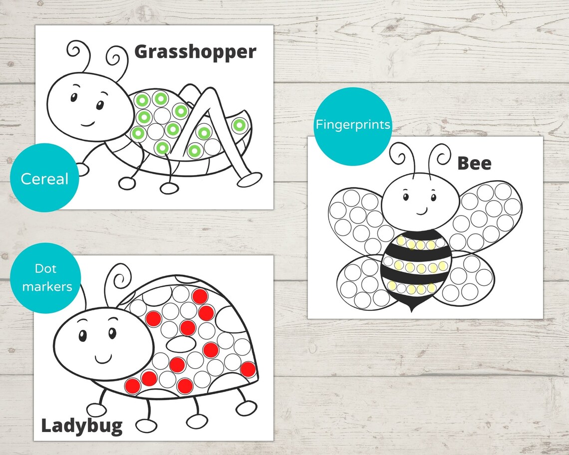 Bug Dot Marker Printables/ Do a Dot Printable/ Toddler Activity/ Bug ...