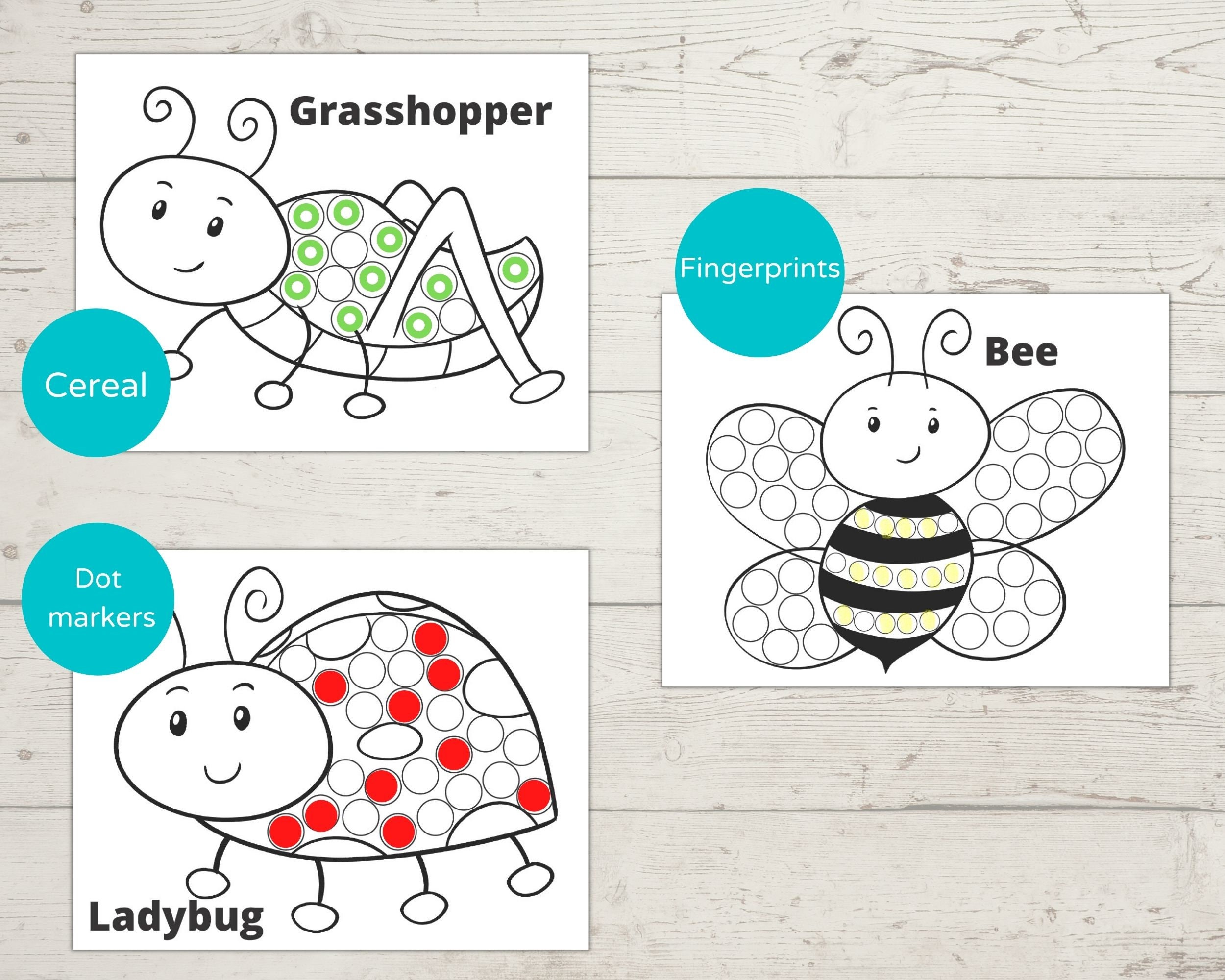 Bug Dot Marker Printables/ Do a Dot Printable/ Toddler Activity/ Bug ...