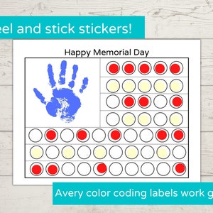 Memorial Day Dot Marker Printable/ Do a Dot Printable/ Memorial Day ...
