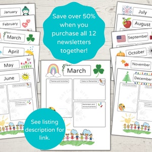 June Daycare Newsletter Template/ Preschool Newsletter Template/ June ...