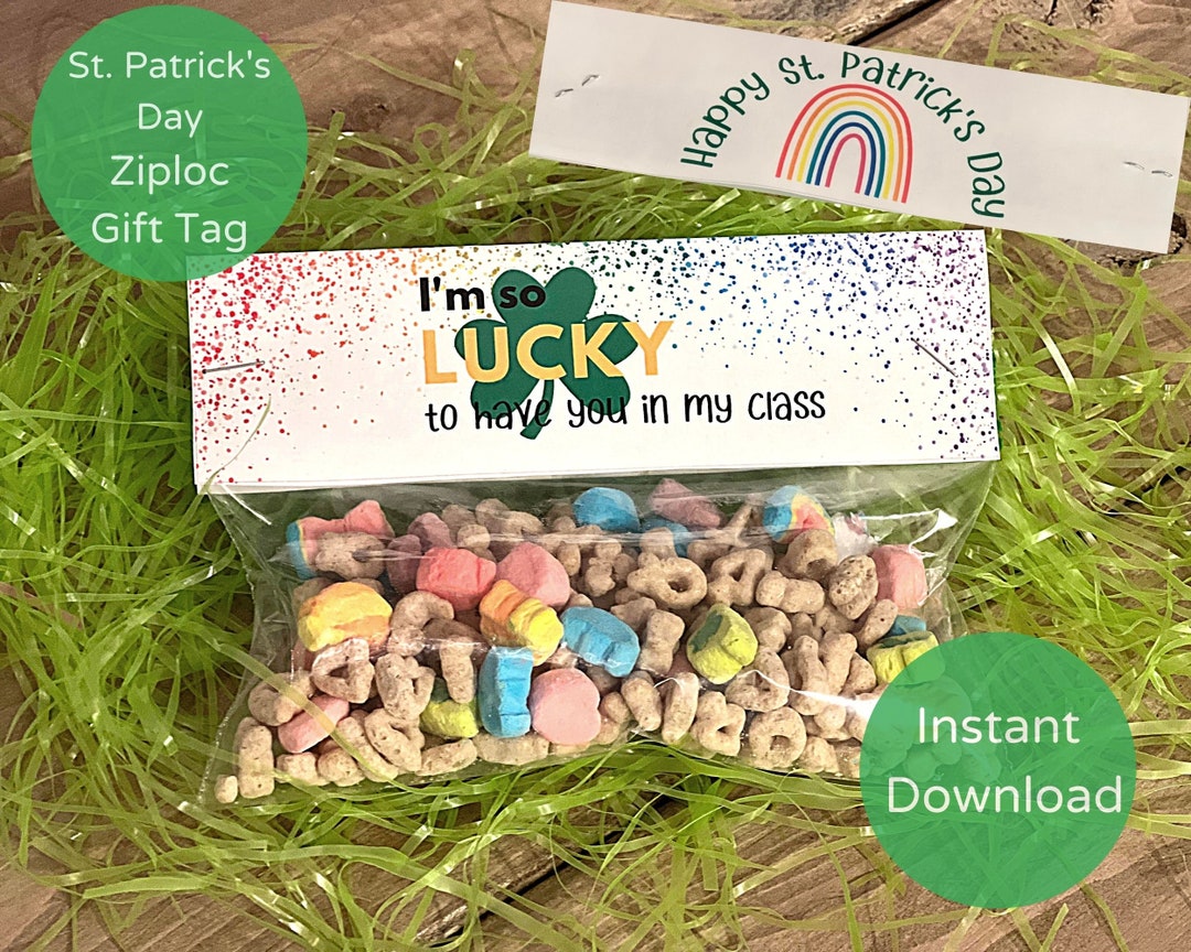 St. Patrick's Day Printable Bag Topper/ Classroom Printable Bag Topper ...