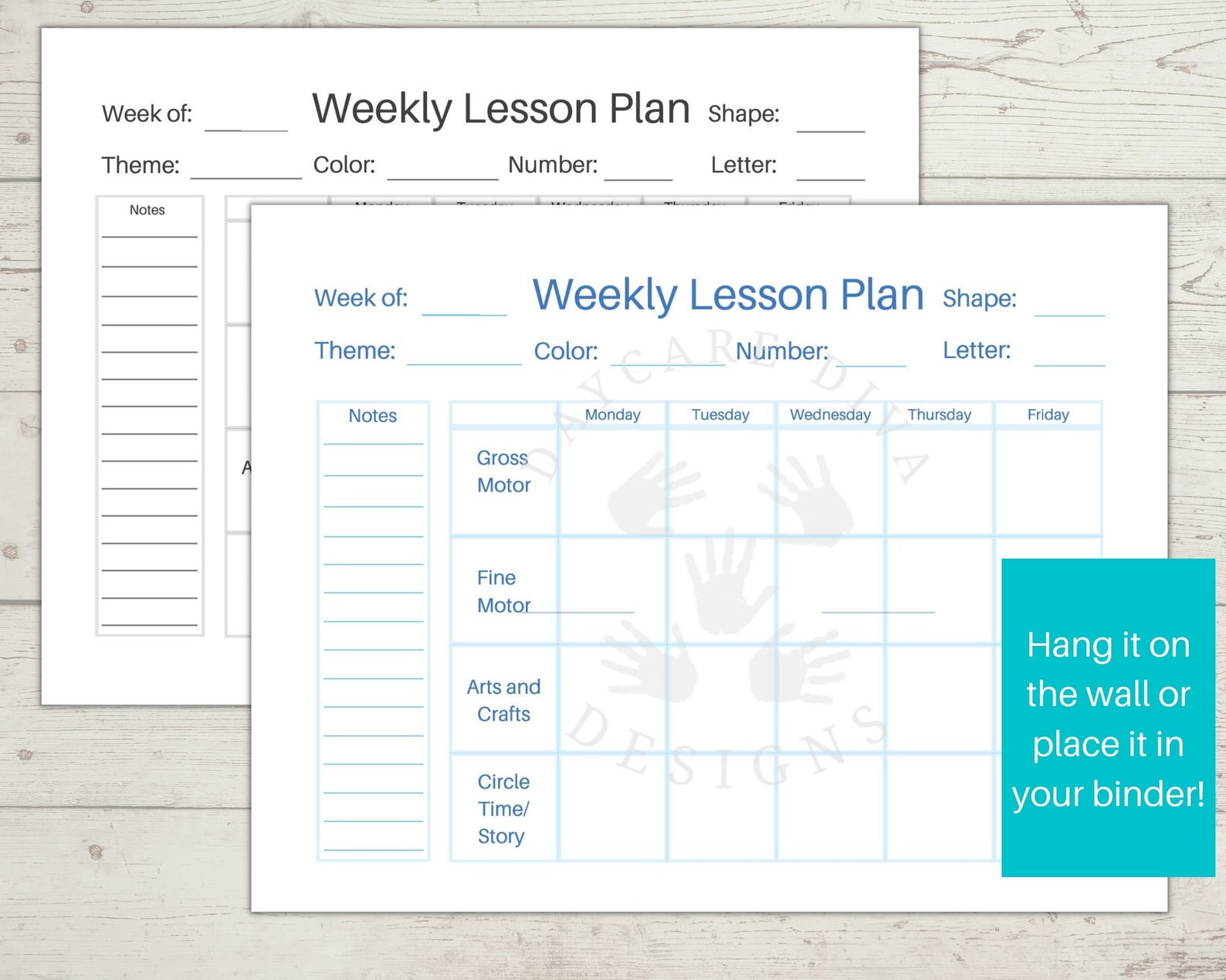 Weekly Lesson Plan for Home Daycare/ Toddler Lesson Plan/ Preschool ...