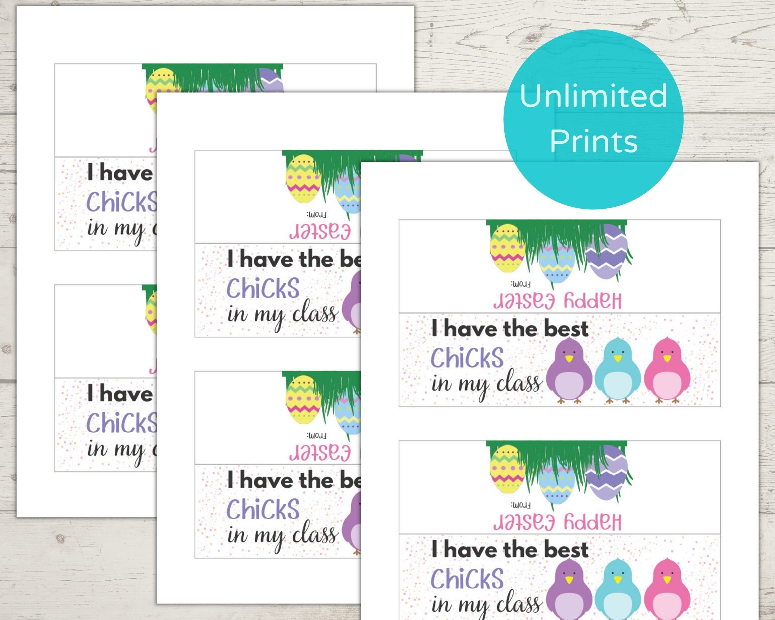 Easter Printable Bag Topper/ Classroom Printable Bag Topper/ Easter ...