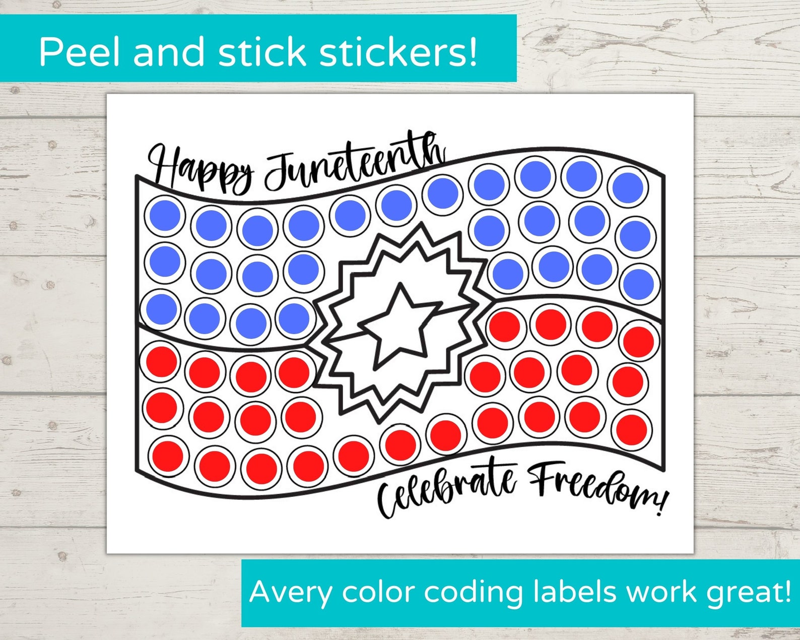 Juneteenth Dot Marker Printable/ Do a Dot Printable/ Juneteenth ...