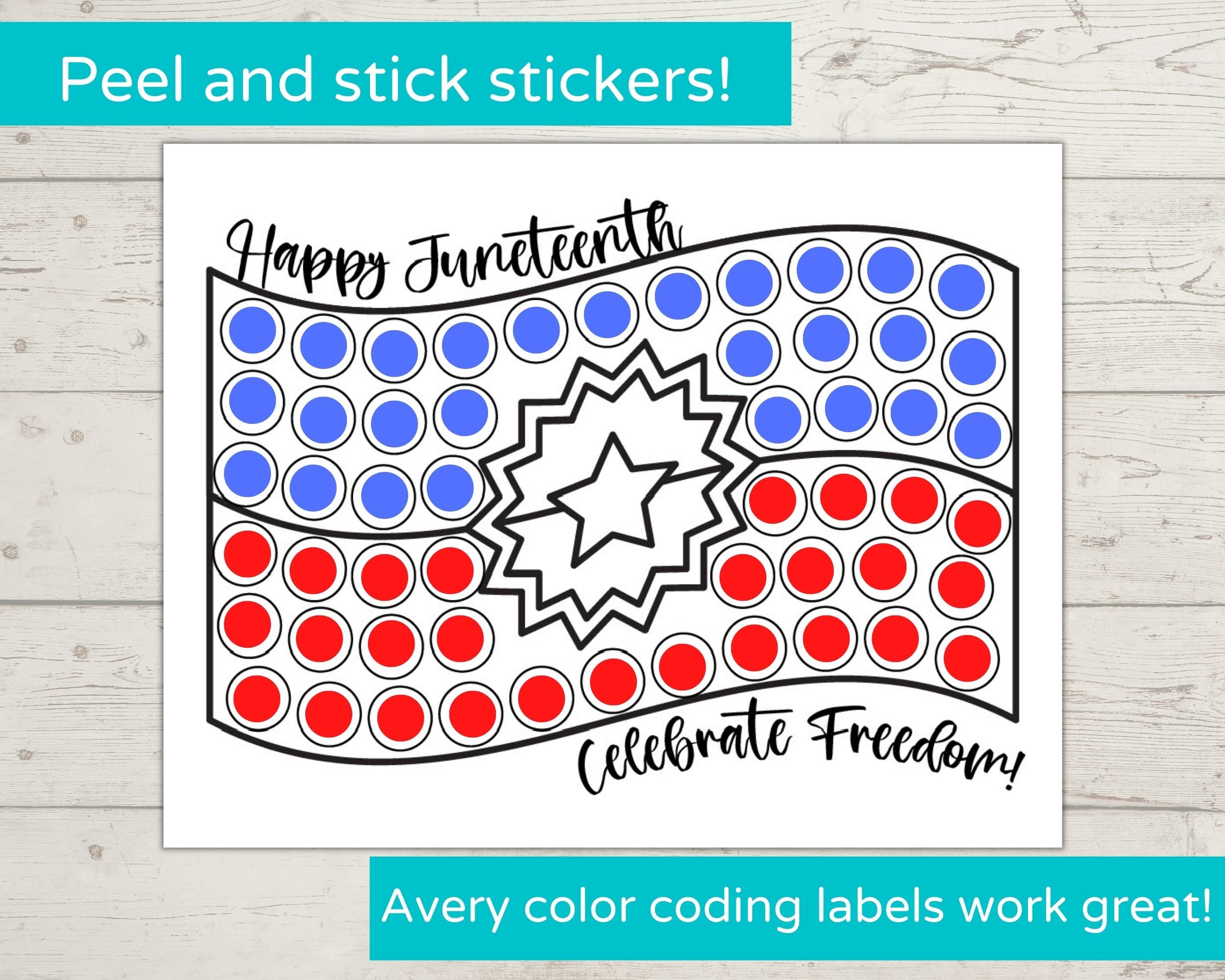 Juneteenth Dot Marker Printable/ Do a Dot Printable/ Juneteenth ...