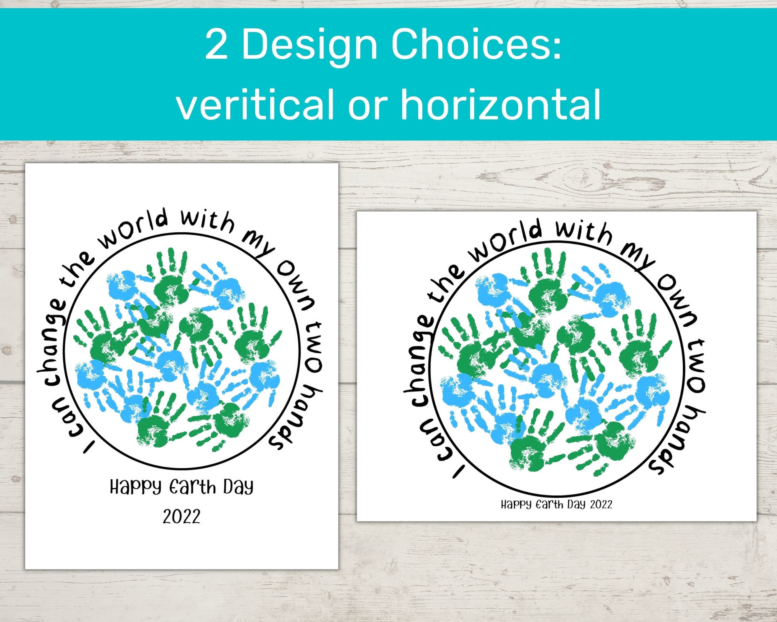 Earth Day Handprint Art/ Earth Day Toddler Handprint Printable Art ...