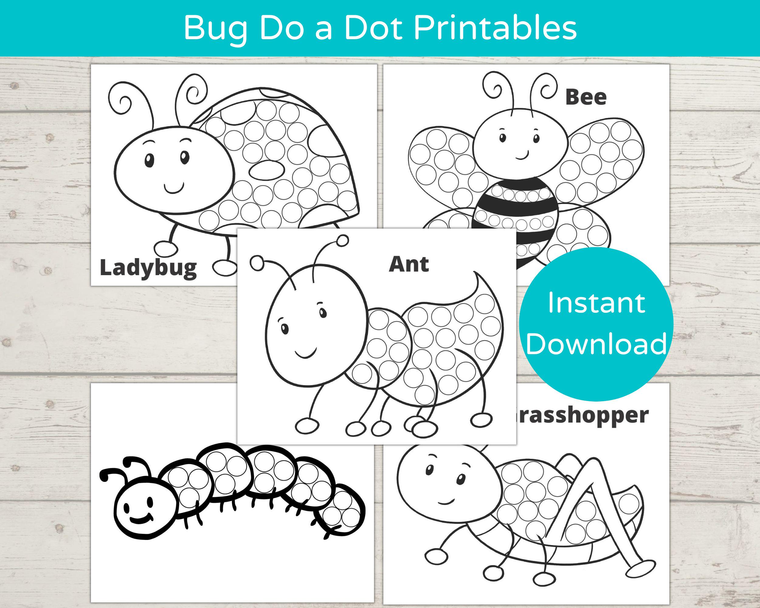 Bug Dot Marker Printables/ Do a Dot Printable/ Toddler Activity/ Bug ...