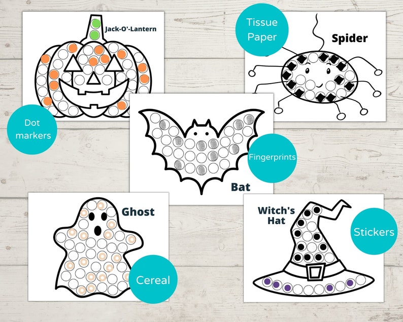 Halloween Dot Marker Printables/ Do a Dot Printable/ Toddler Activity ...