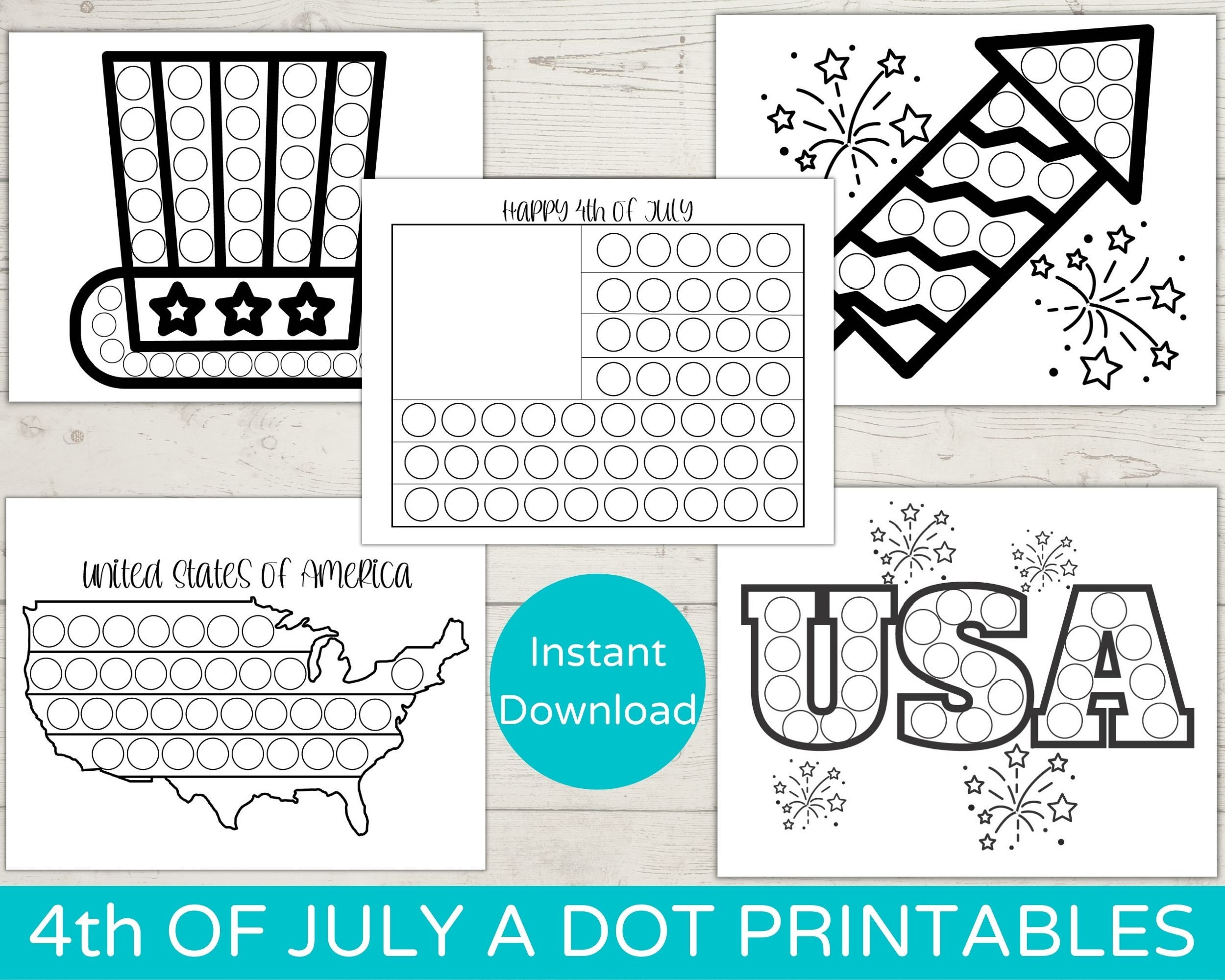 Fourth of July Dot Marker Printables/ Fourth of July Craft ...