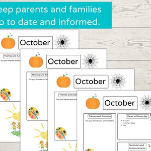 October Daycare Newsletter Template/ Preschool Newsletter Template ...